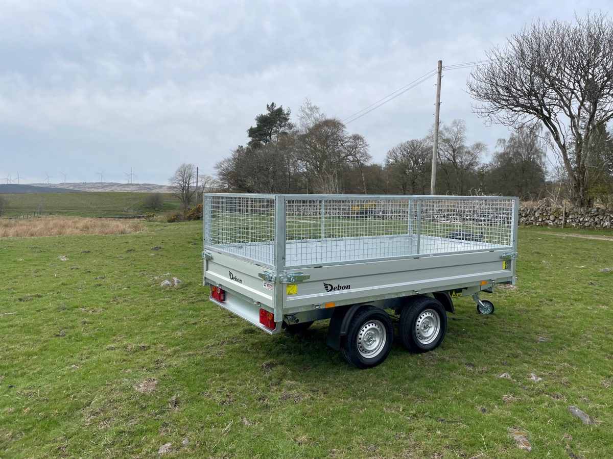 Debon PW1.2 Rear Tipping Trailer 2000kg Gross with Mesh Sides - D&G ...