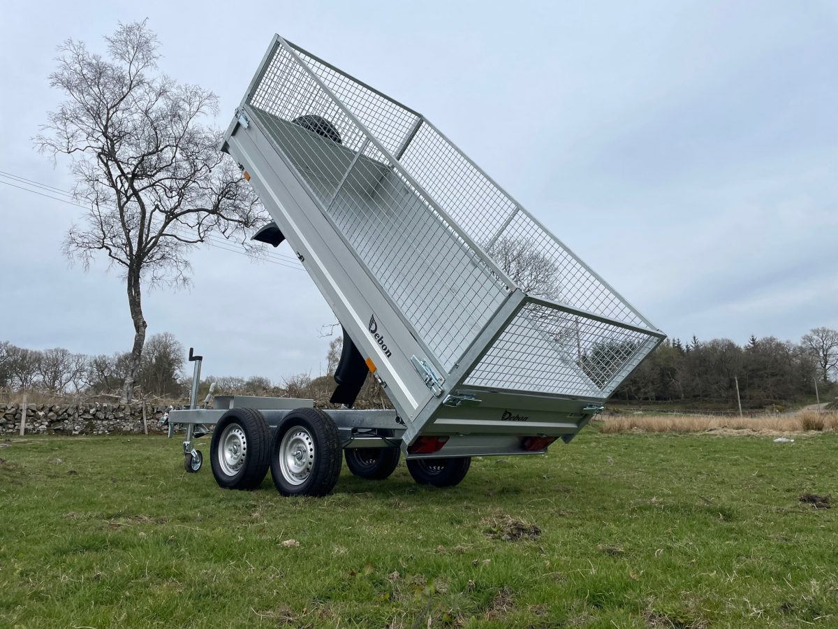 Debon PW1.2 Rear Tipping Trailer 2000kg Gross with Mesh Sides - D&G ...