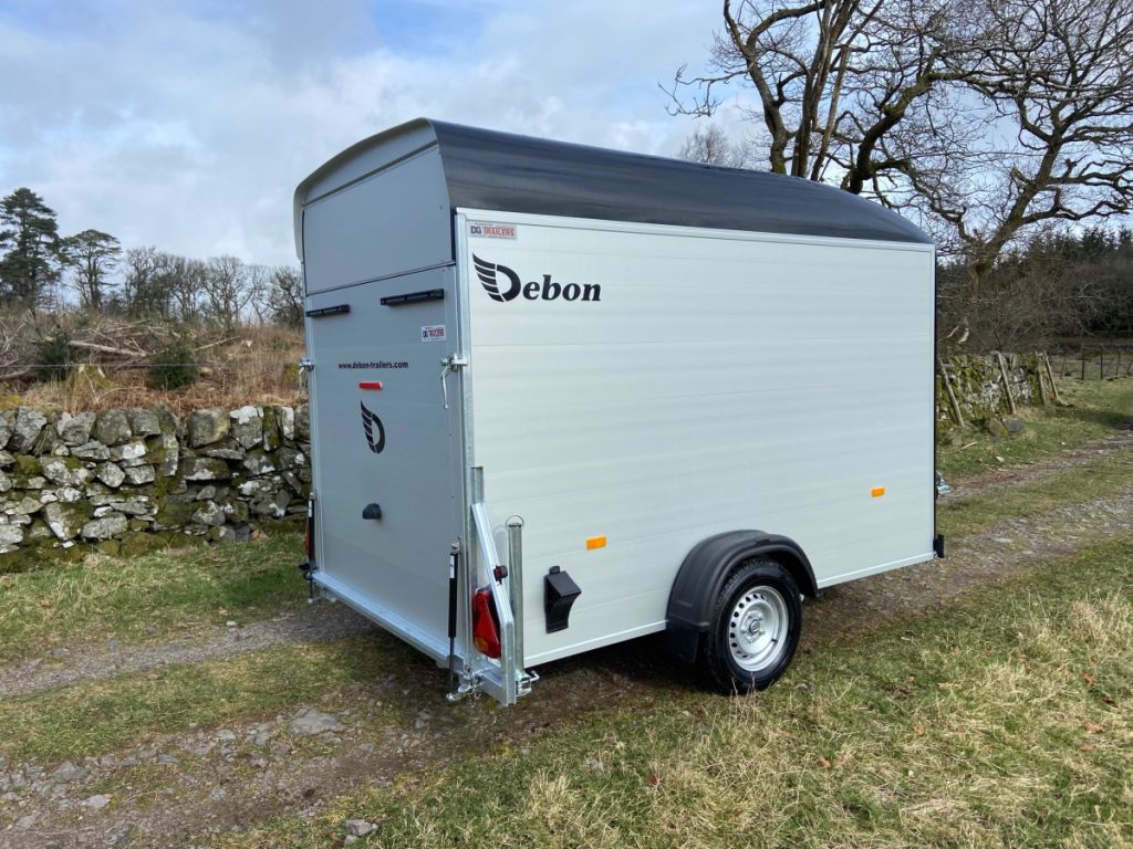 Debon C300 Single Axle Box Van Trailer with Aluminium Sides in Black ...